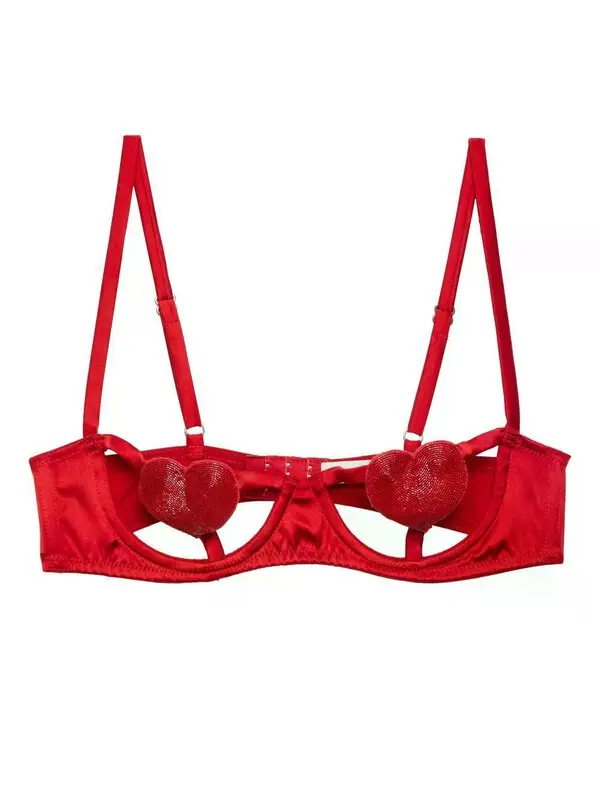 FLEUR DU MAL Queen Of Hearts Balconette Bra