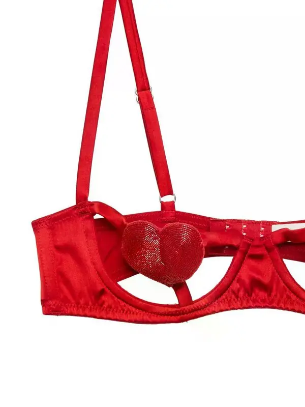 FLEUR DU MAL Queen Of Hearts Balconette Bra