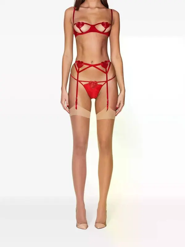 FLEUR DU MAL Queen Of Hearts Balconette Bra