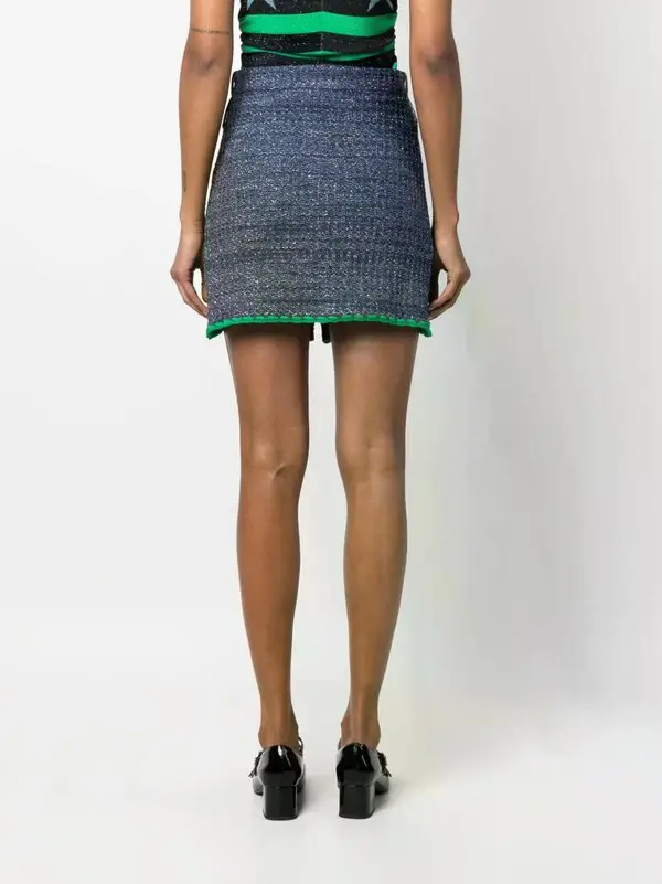 CORMIO Chiara Flower-buttons Short Skirt - Blue
