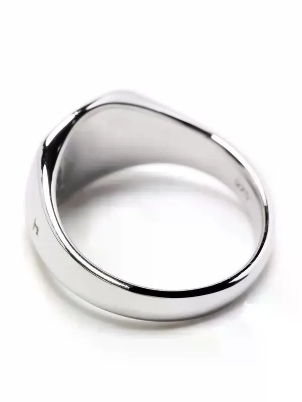 Tom Wood Mini Cushion Signet Ring - Silver
