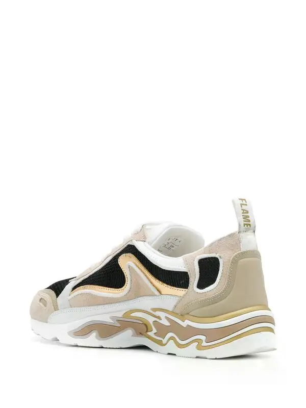 Sandro Flame Mesh Sneakers - Neutrals