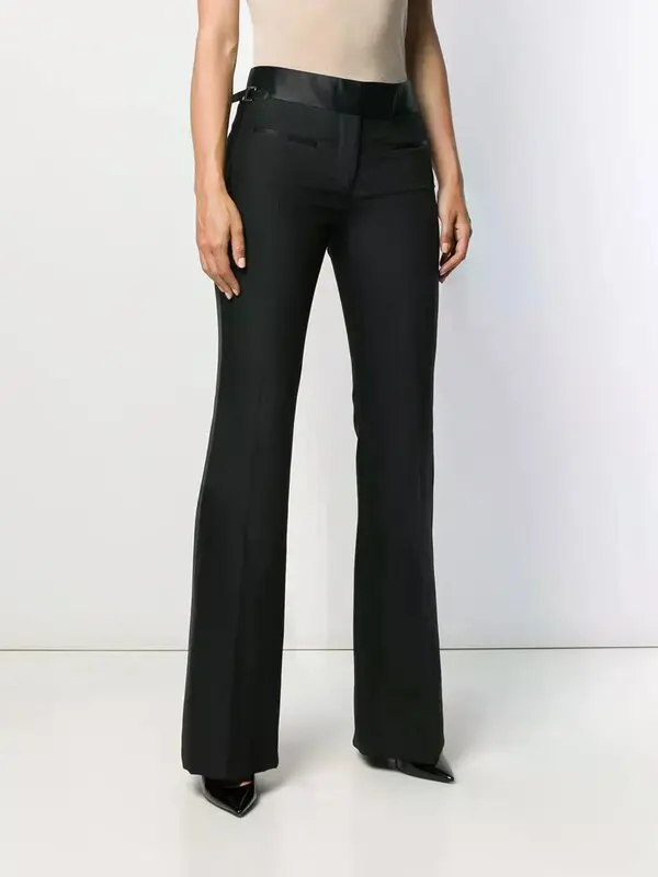 TOM FORD Flared Tailored Trousers - Black