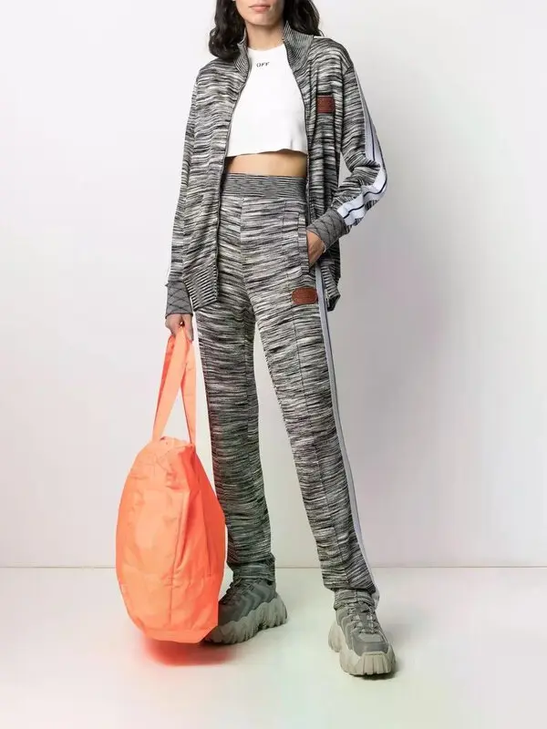 Palm Angels X Missoni Melange Knit Zip-front Track Jacket