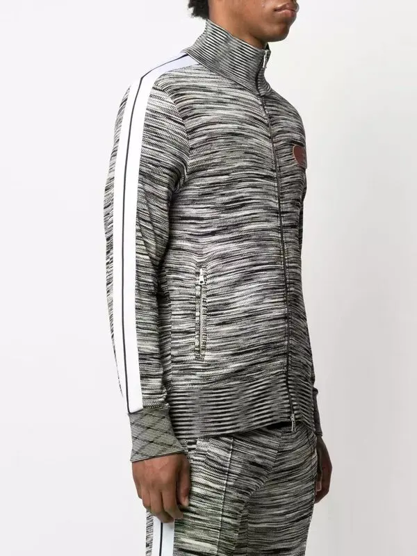 Palm Angels X Missoni Melange Knit Zip-front Track Jacket