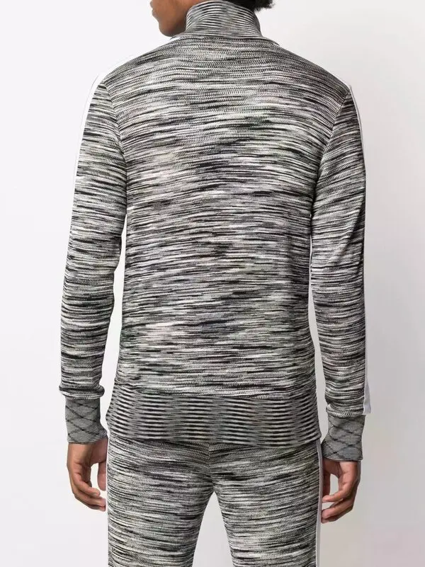 Palm Angels X Missoni Melange Knit Zip-front Track Jacket