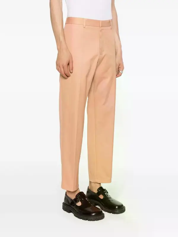 JIL SANDER Pressed-crease Cotton Trousers