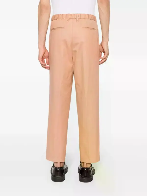 JIL SANDER Pressed-crease Cotton Trousers