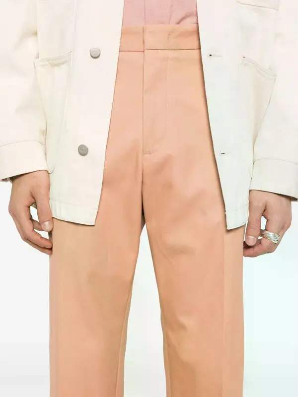 JIL SANDER Pressed-crease Cotton Trousers