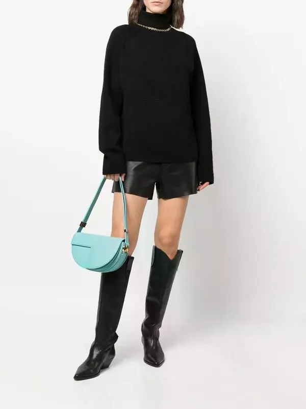 PATOU Panelled Calf-leather Shoulder Bag