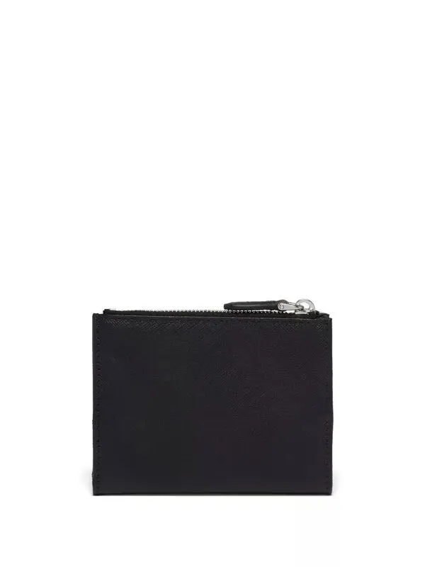 Prada Triangle-logo Saffiano Leather Wallet - Black