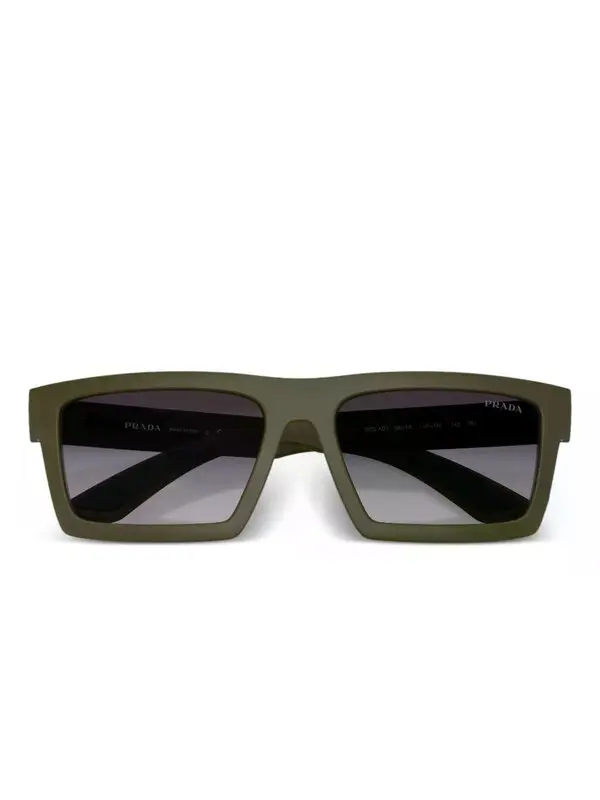 Prada Rectangle-frame Sunglasses - Green