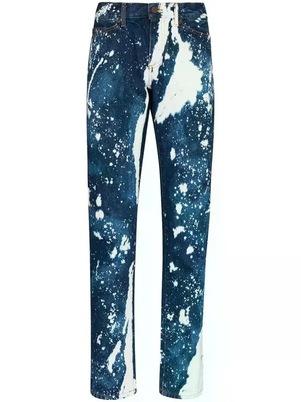 Palm Angels Galaxy Dye Slim-fit Jeans - Blue