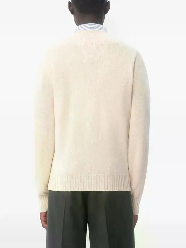 Valentino Garavani Embroidered Virgin Wool Crew Neck Sweater