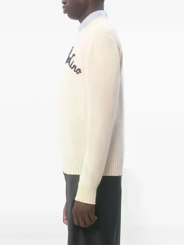 Valentino Garavani Embroidered Virgin Wool Crew Neck Sweater