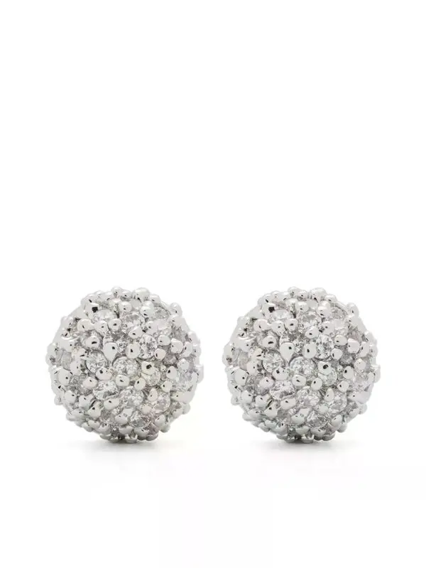 Eddie Borgo Pavé Dome Earrings - Silver