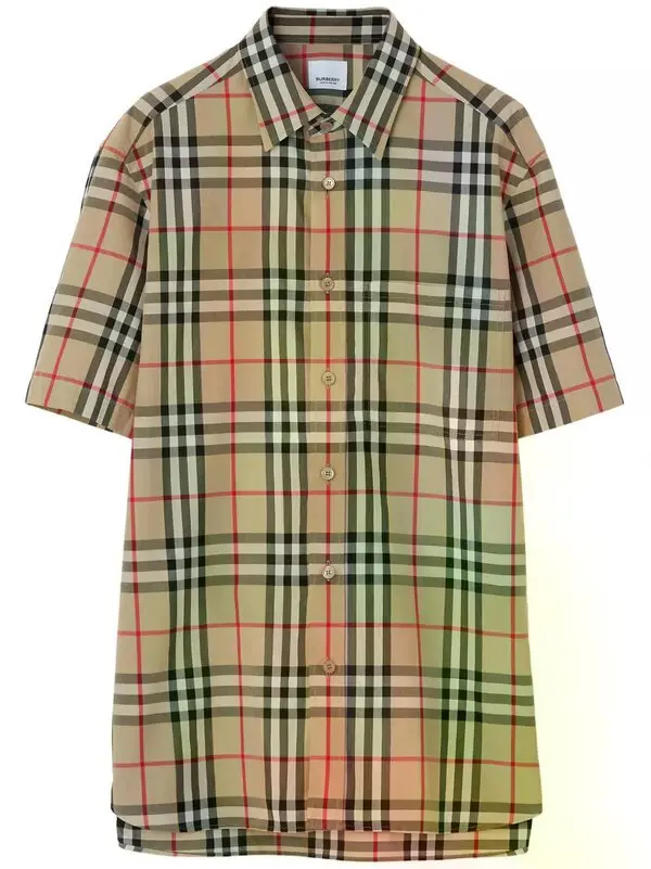 Burberry Vintage Check Pattern Cotton Shirt - Neutrals