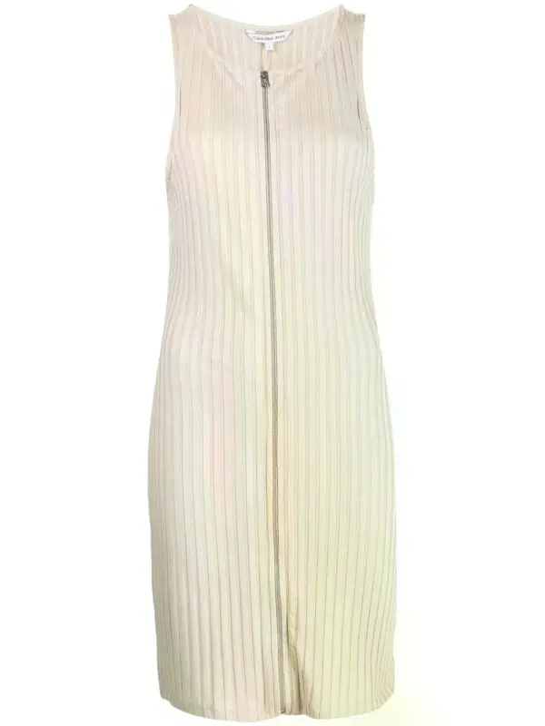 Calvin Klein Zip-up Ribbed Dress