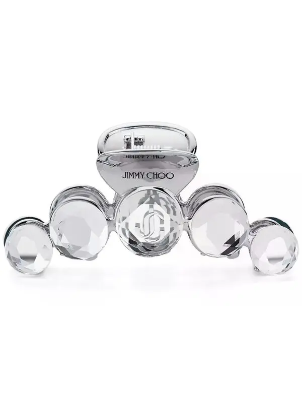 JIMMY CHOO Crystal Embellished Claw Hair Clip - Silver