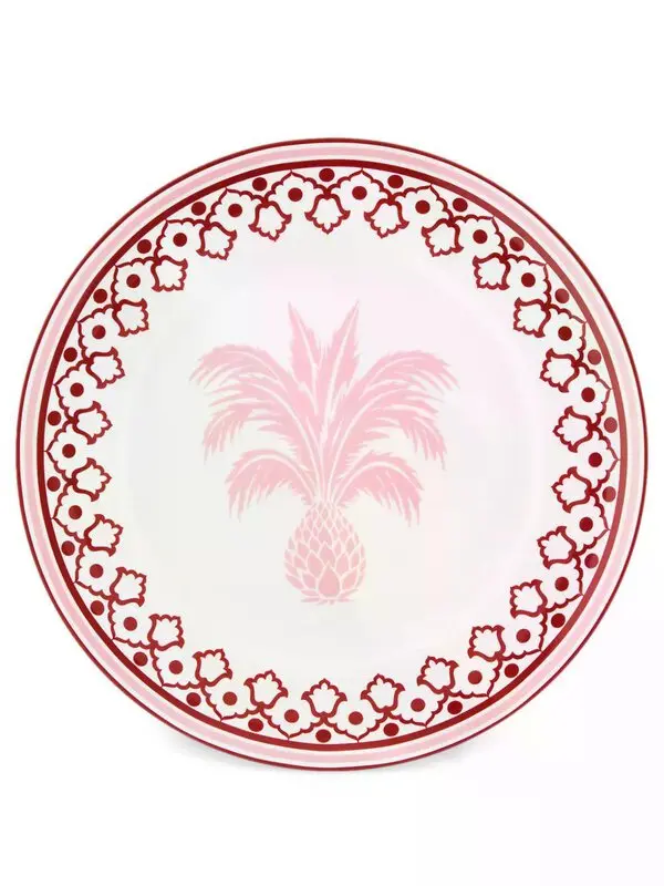 AQUAZZURA CASA Jaipur Porcelain Charger Plate - Red