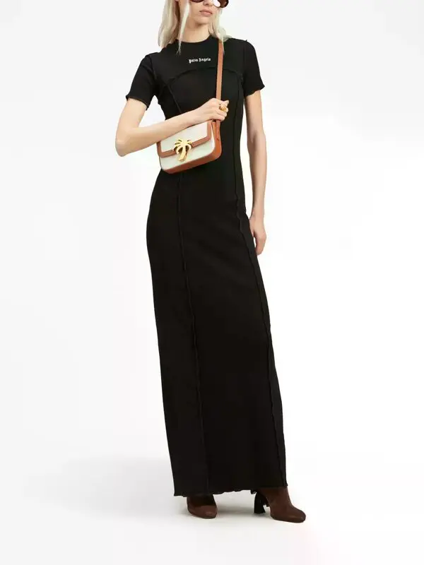 Palm Angels Logo-embroidered Knitted Maxi Dress