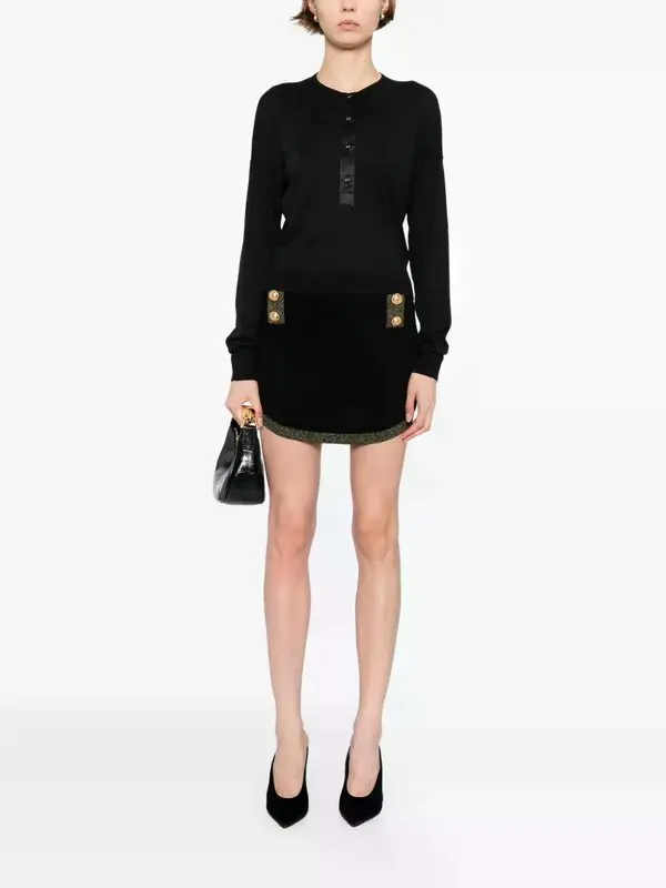 TOM FORD Polo Collar Drop-shoulder Top - Black