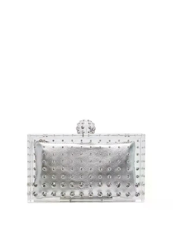 AQUAZZURA Tequila Clutch Bag - Neutrals