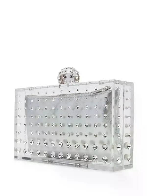 AQUAZZURA Tequila Clutch Bag - Neutrals