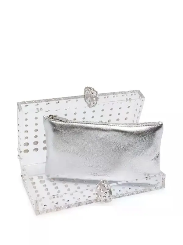 AQUAZZURA Tequila Clutch Bag - Neutrals