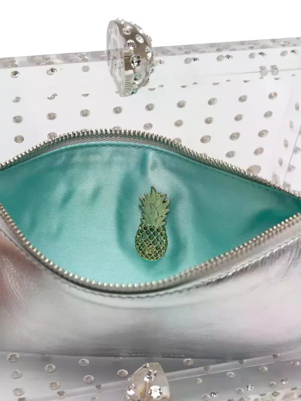 AQUAZZURA Tequila Clutch Bag - Neutrals