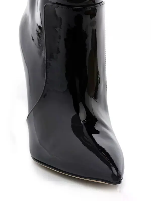 Paris Texas 105mm Knee-high Patent Leather Boots - Black