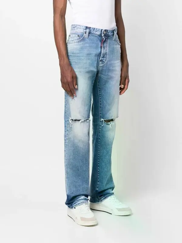 Dsquared2 Straight-leg Ripped Jeans