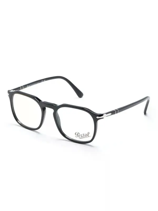 Persol Po3337v Logo-engraved Round-frame Glasses