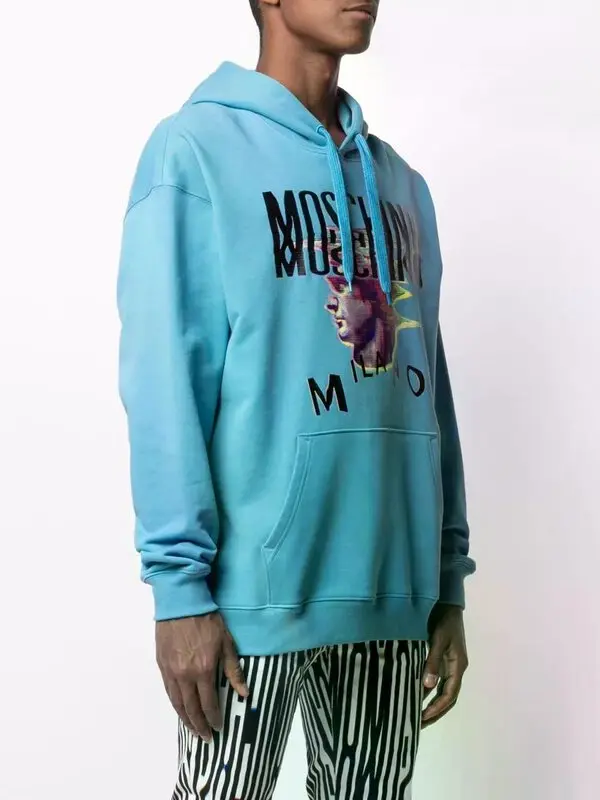 Moschino Graphic-print Relaxed Fit Logo Hoodie