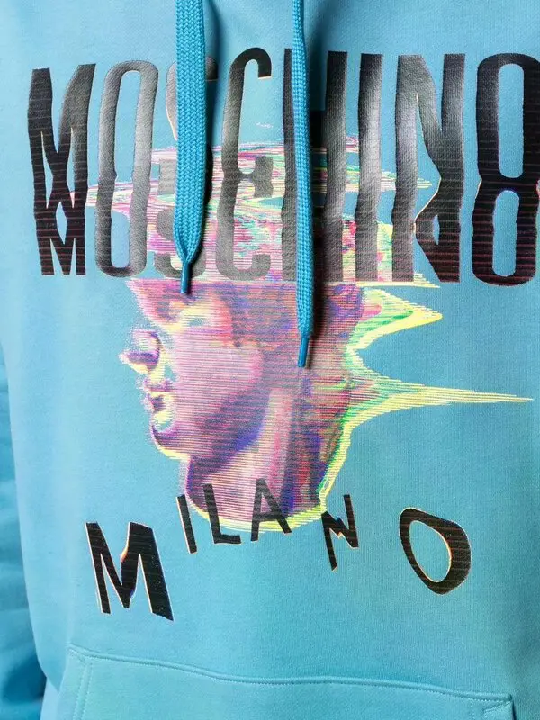 Moschino Graphic-print Relaxed Fit Logo Hoodie