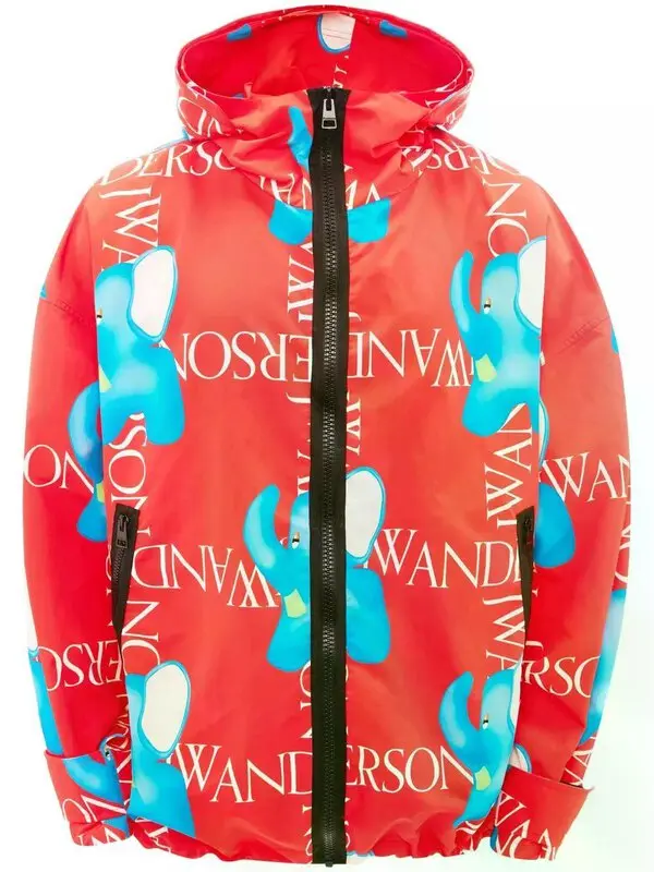JW Anderson Logo-print Hooded Jacket - Red