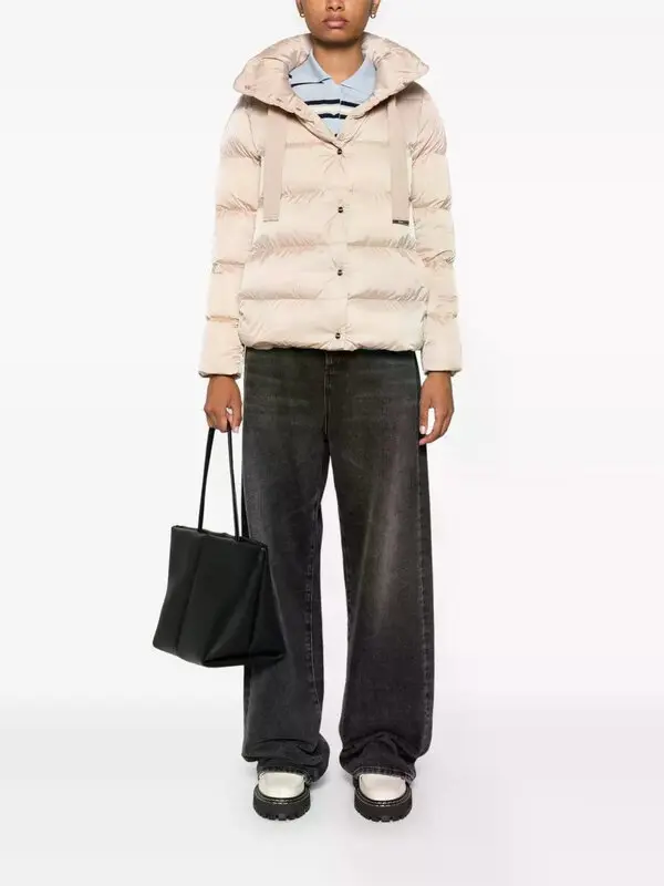 Herno Logo-plaque Puffer Jacket - Neutrals