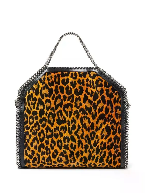 Stella McCartney Leopard-print Tote Bag With Chain-link Handles - Neutrals