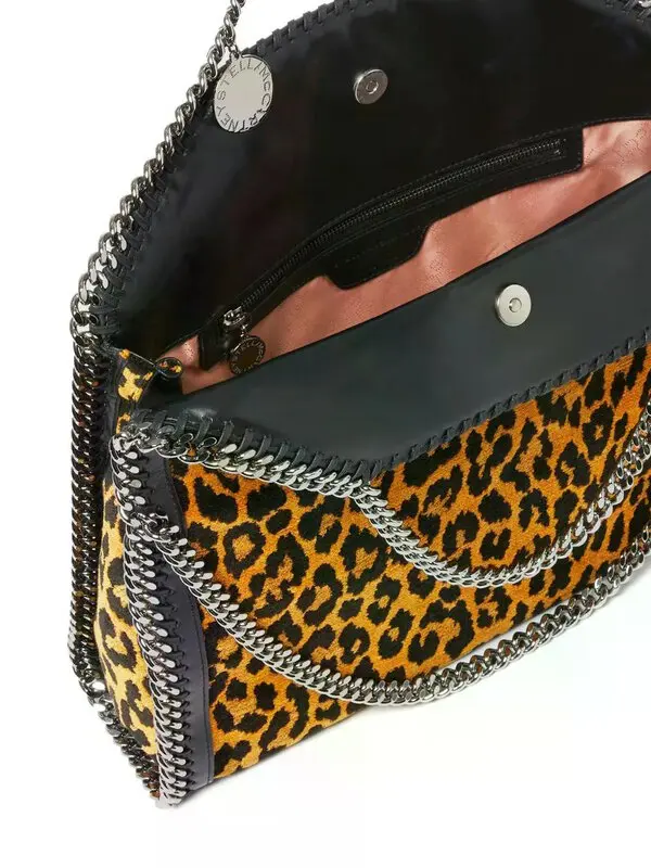 Stella McCartney Leopard-print Tote Bag With Chain-link Handles - Neutrals