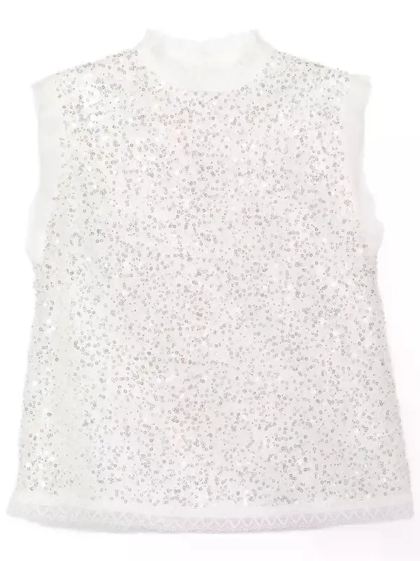 Shiatzy Chen Libre Collection Sequin Top - Grey