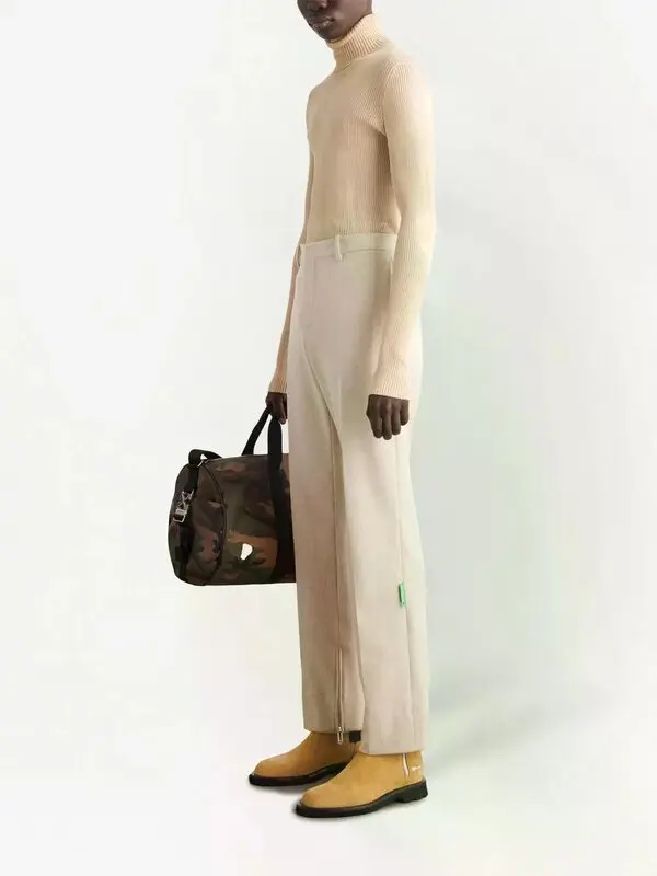 Off-White Slim-cut Trousers With Logo Tag