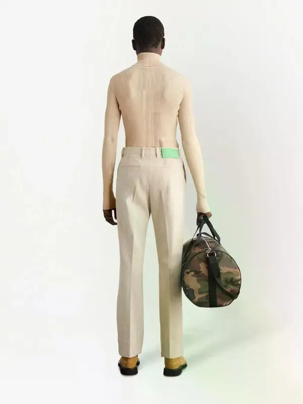 Off-White Slim-cut Trousers With Logo Tag
