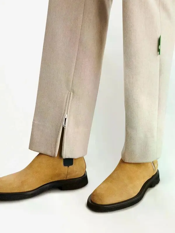 Off-White Slim-cut Trousers With Logo Tag