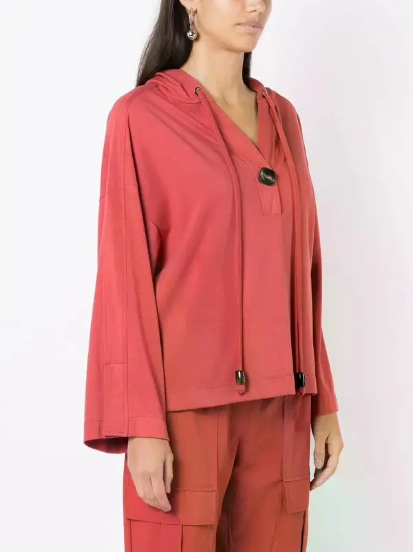 ALCACUZ Drawstring-hood Button-placket Shirt