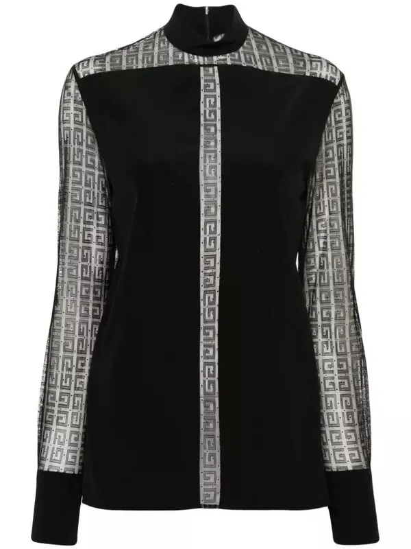 Givenchy 4g-pattern Silk Blouse