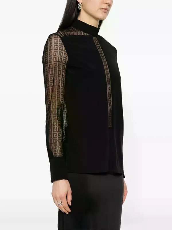 Givenchy 4g-pattern Silk Blouse