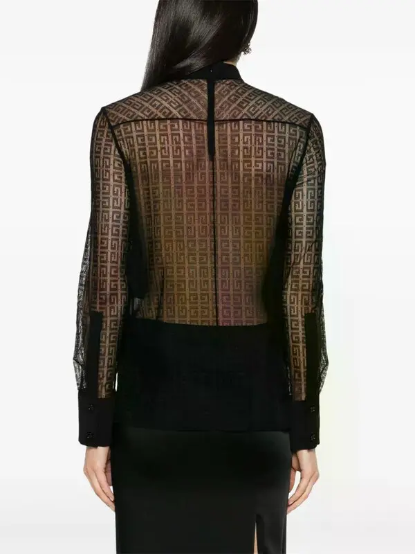 Givenchy 4g-pattern Silk Blouse