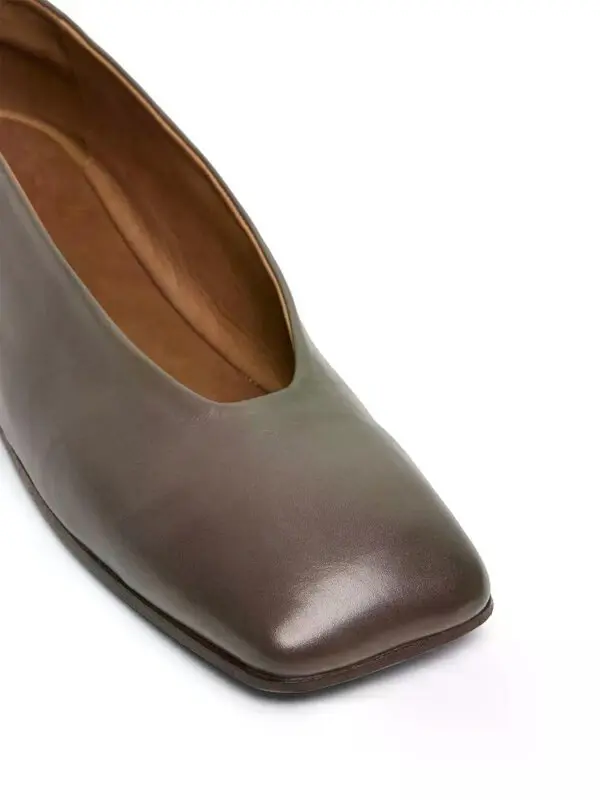 Marsèll Leather Square-toe Ballerina Shoes