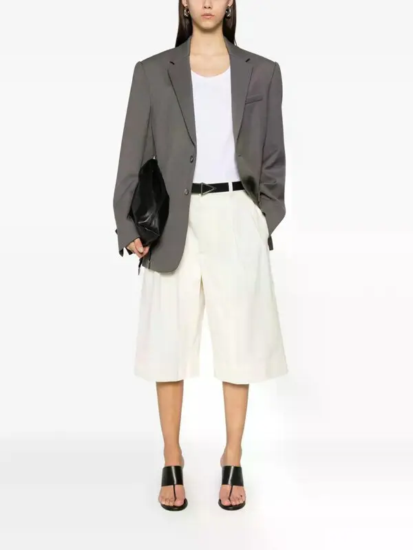 Wardrobe.NYC Low-waist Virgin Wool Canvas Shorts