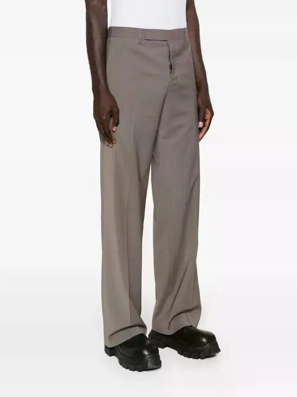 Rick Owens Dietrich Pressed-crease Wool Trousers